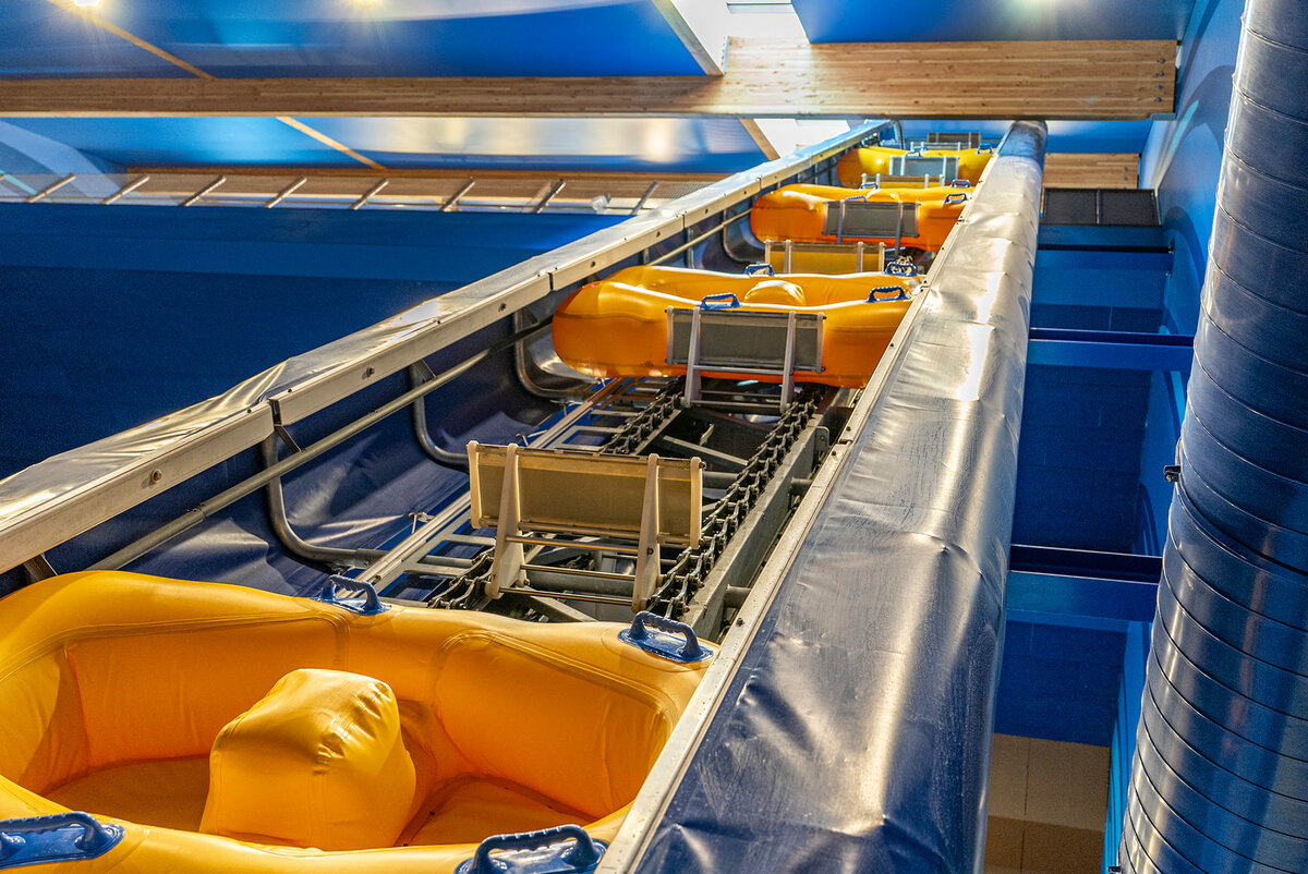 Vertical raft return conveyor for Aqualibi (Belgium) - Sunkid